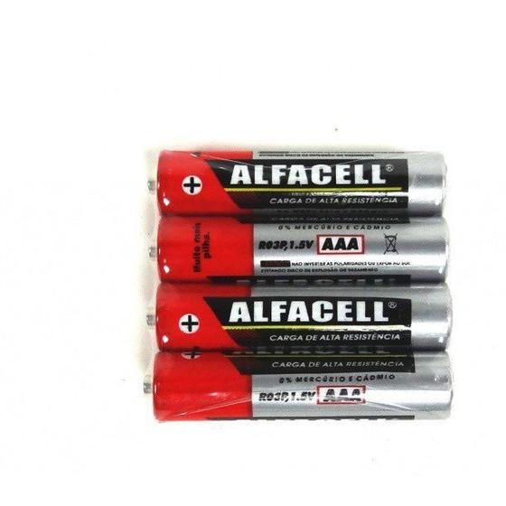 Pilha AA Normal Comum Alfacell Pacote com 4 Unidades - Online - Pilhas ...