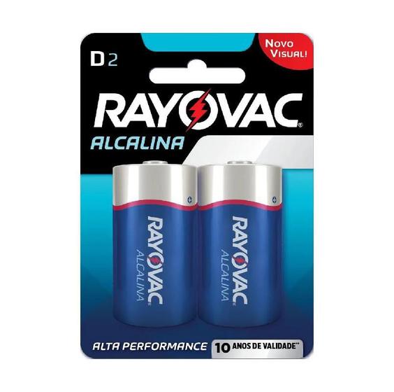 Pilha Alcalina 2X1 Grande Tipo D - RAYOVAC (20220) - Pilhas - Magazine ...