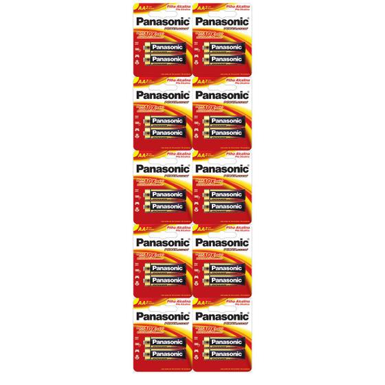Pilha Alcalina Aa Cartela Com 20 Lr6-2bt480 - PANASONIC - Pilhas ...