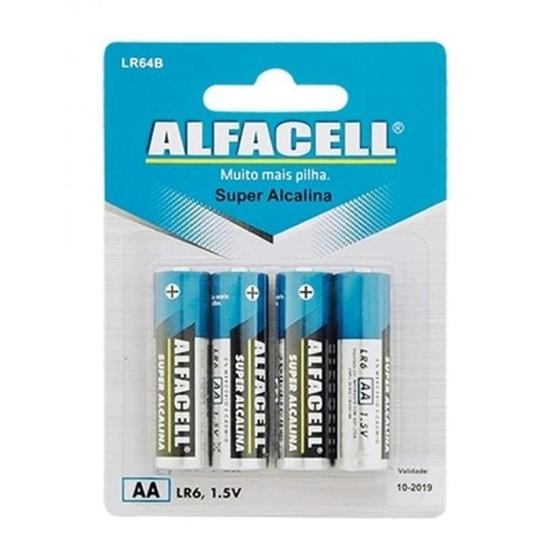 Pilha Alcalina Aa - Com 4 Unidades - Alfacell - - Alfacell/imporiente ...