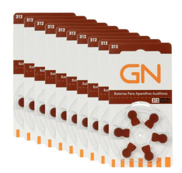 Pilha para aparelho auditivo GN tamanho 312 caixa com 10 cartelas - GN Resound - Acessórios ...