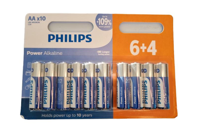 Pilha Philips Alcalina AA Cartela com 10 Pilhas 1.5V - Pilhas ...