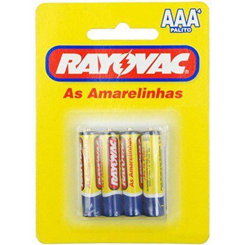 Pilha Rayovac Amarelinha Palito Aaa Embalagem 4 Un - Pilhas - Magazine ...