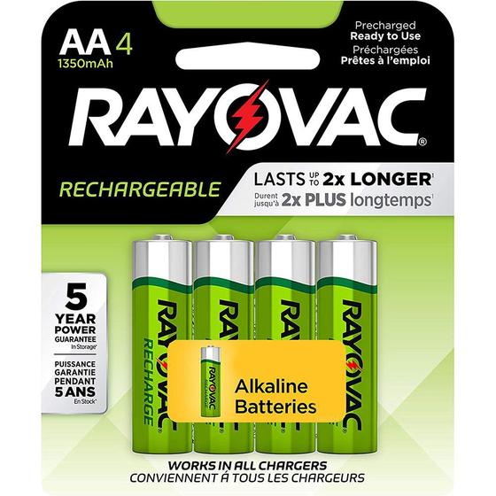 Pilha Recarregavel Rayovac AA - 4 Unidades - Pilhas - Magazine Luiza