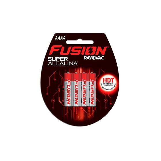Pilha super alcalina AAA4 4 unidades Fusion Rayovac - Pilhas - Magazine ...