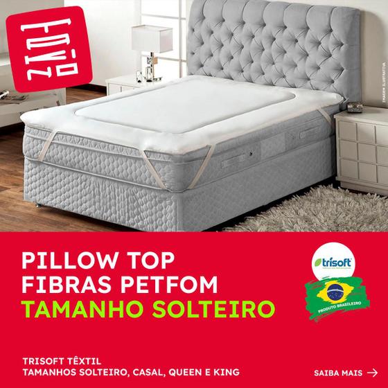 Pillow Top SOLTEIRO Fibras Petfom Trisoft - Pillow Top - Magazine Luiza