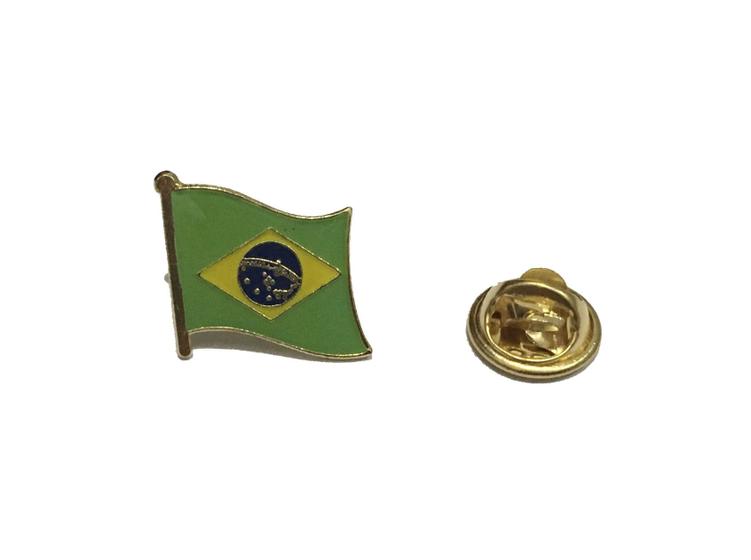 Pin da bandeira do brasil - Mundo Das Bandeiras - Broche - Magazine Luiza