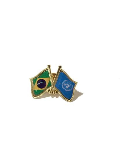 Pin Da Bandeira Do Brasil X Onu - Mundo Das Bandeiras - Pins e Bottons ...