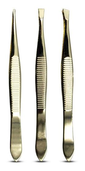 Pinça de Aço Inox para Design de Sobrancelhas Reta Chanfrada Fina ...