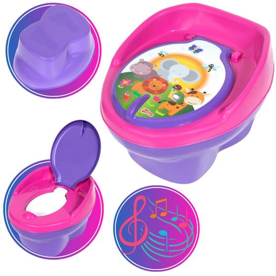 Pinico Infantil Menina Menino Musical Troninho Bebê Assento Redutor ...