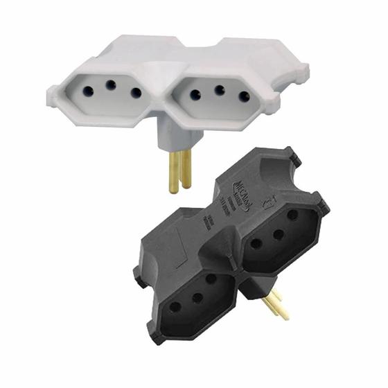 Pino Adaptador 4 Saidas 2P+T Novo Abnt - Mecatool - Plugs e Adaptadores ...