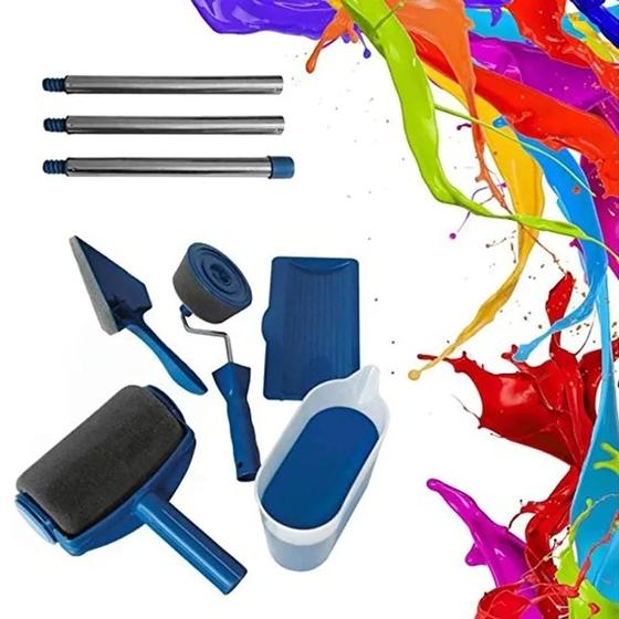Pinta Fácil Novo Kit Pintura Rolo Pintar Parede Casa 754 - NEHC - Rolo ...