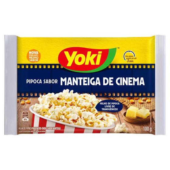 Pipoca Manteiga de Cinema Micro-ondas YOKI 100g - Pipoca de Micro-ondas ...