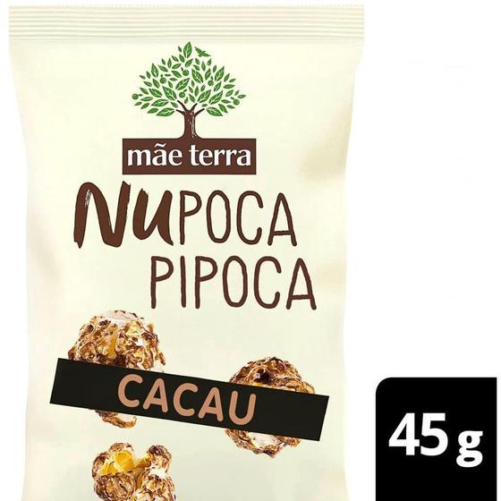 Pipoca Pronta Doce Orgânica Cacau Mãe Terra Nupoca Pacote 45g ...