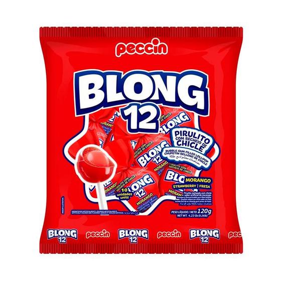 Pirulito Blong 12 Peccin Sabor Morango 120g - Pirulito - Magazine Luiza