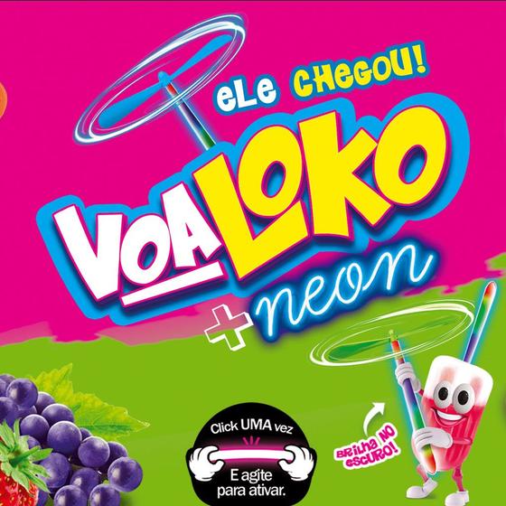 Pirulito Dip Loko Neon Voa Loko Brilha No Escuro 30un - Danilla Foods ...