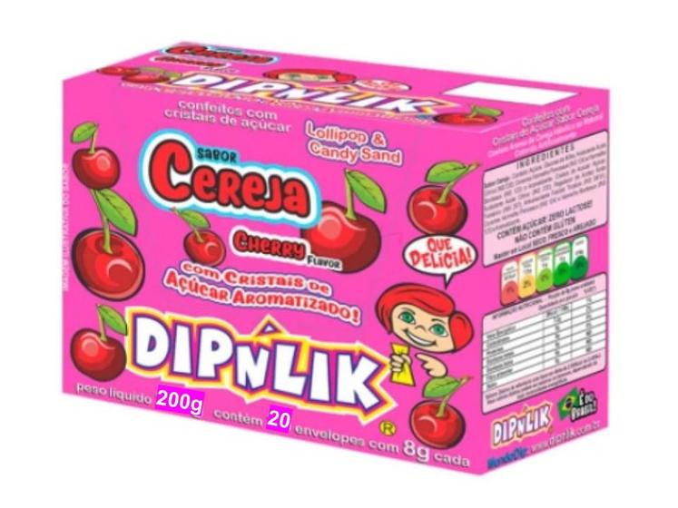 Pirulito Dipnlik Cereja 8g C/20 Unidades - NUTRICANDY - Pirulito ...