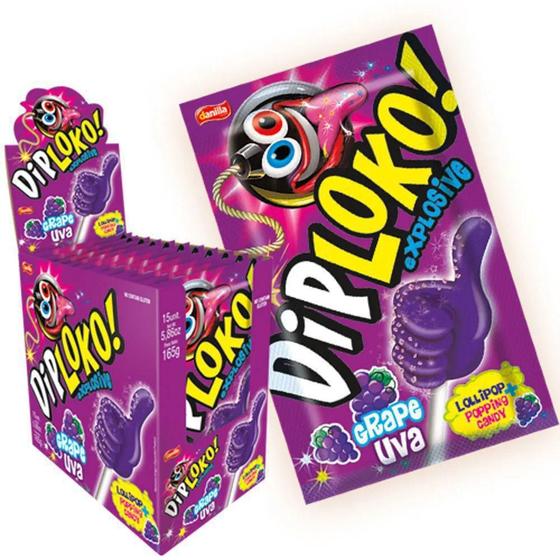 Pirulito Explosivo Dip Loko Boom Uva 15X11G - Danilla - Danilla Foods ...