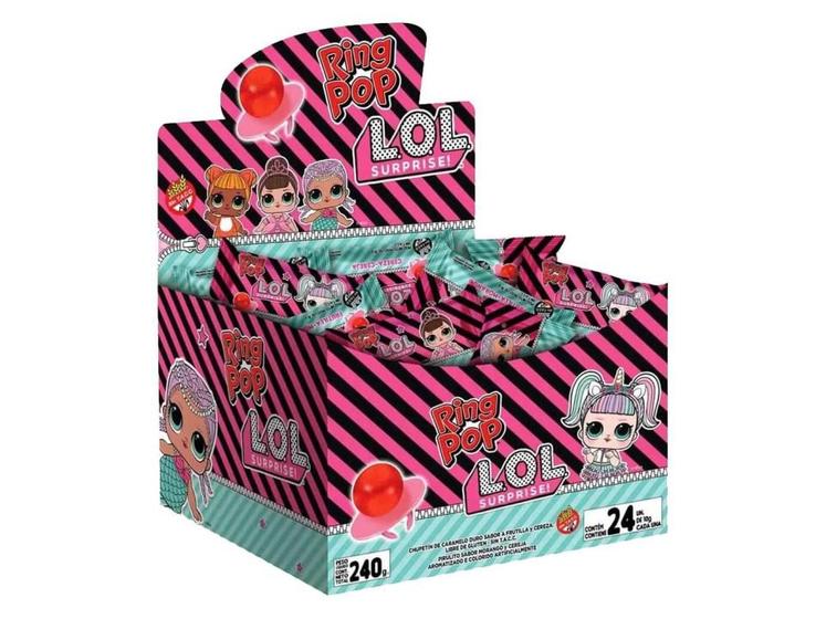 Pirulito LOL Surprise Anel Ring Pop Caixa C/24unid - 240g - BENEVIA ...