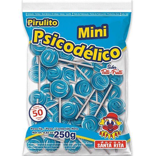 Pirulito Mini Psicodélico Azul 250g - Santa Rita - Pirulito - Magazine ...