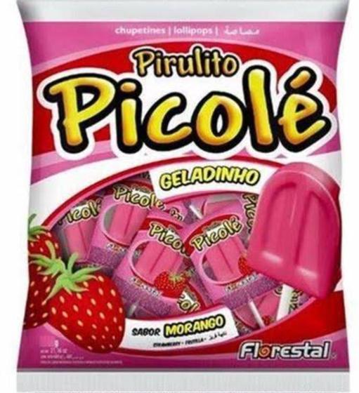 Pirulito Picolé Geladinho Pacote 550Gr Sabor Morango - Florestal ...