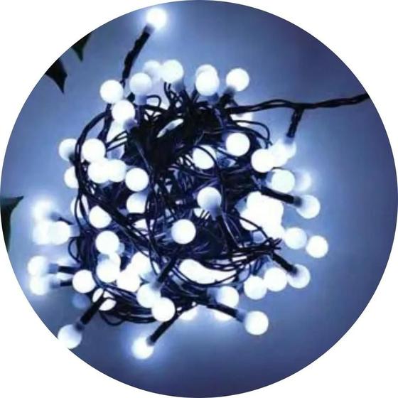 Pisca Pisca 100 Leds Cerejinha Branco Fio Verde 127V 8M Decoração ...