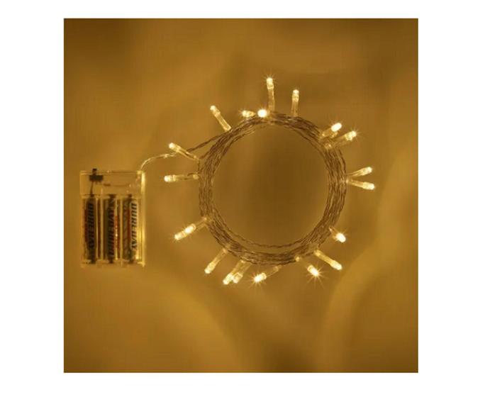 Pisca Pisca Pilha 50 Led 5m Amarelo Decor Natal Festa - Chibrali ...