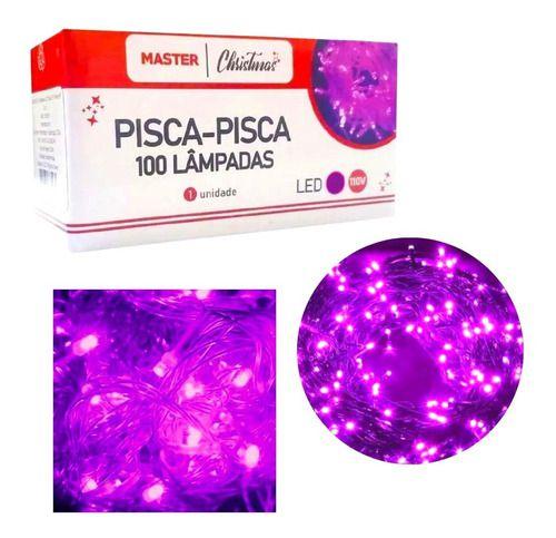 Pisca Pisca Roxo 8 Metros 8 Funções 100 LEDs 127V - Rio Master - Pisca ...