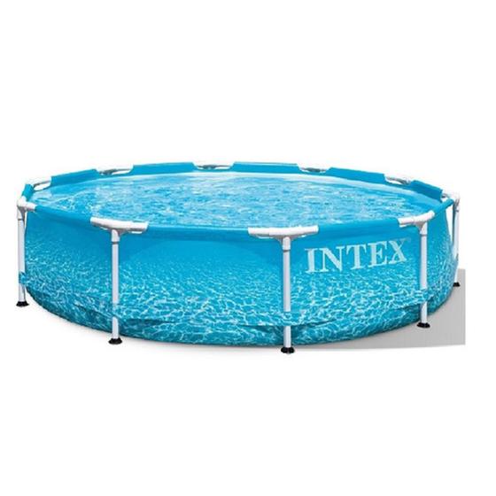 Piscina de armação de metal beira-mar 4485 litros redonda 3,05m x 76cm ...