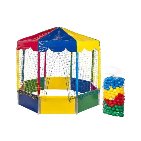 Piscina de Bolinhas Oitavada Picadeiro 2,00m + 500 Bolinhas Coloridas ...