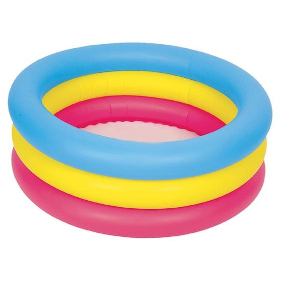 Piscina Infantil bebe 3 Anéis Borda Inflável 66 litros - maxsol ...