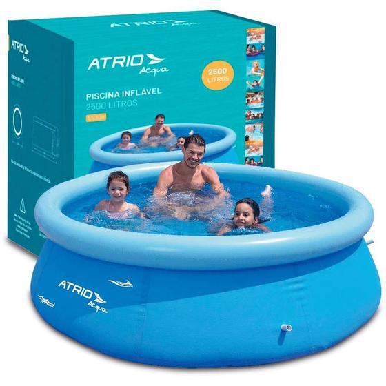 Piscina Inflável Circular 2500L Azul Atrio - ES304 - Piscina Inflável ...