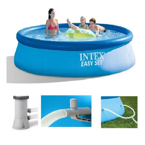 Piscina inflável easy set 7290l 28143 + filtro p/piscina easy set 220v ...