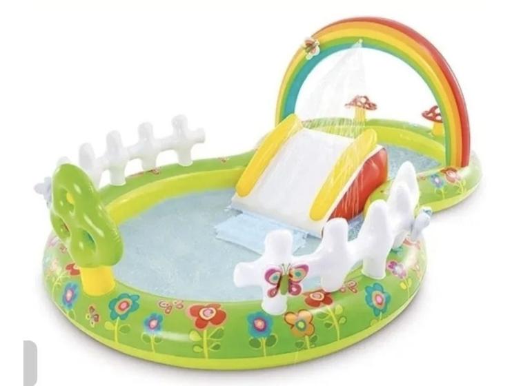 Piscina Playground Infantil Meu Jardim 450l Chuveirinho 2,9m - Intex ...