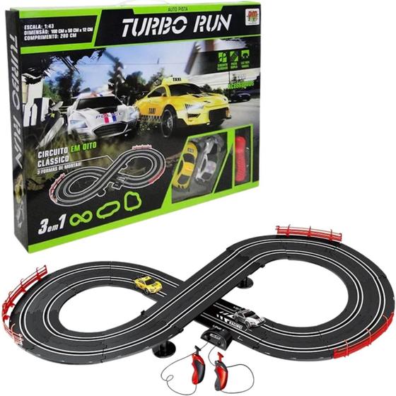 Pista Autorama Elétrica com 2,80 Metros Super Turbo Run DM - Autorama e ...