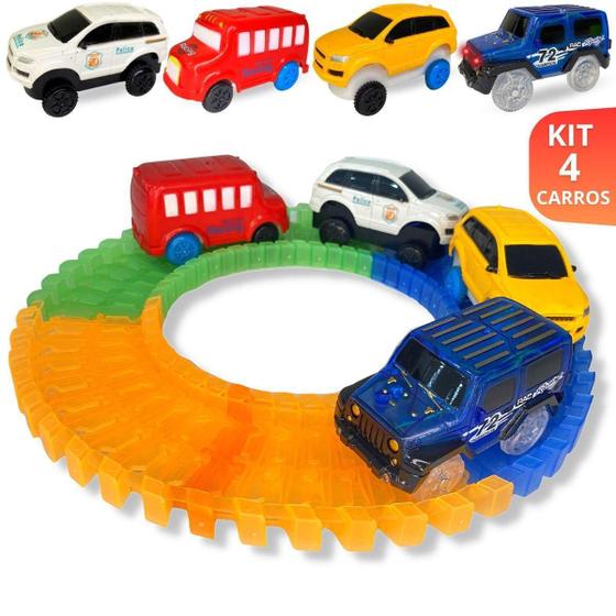 Pista Gigante Montável Com 4 Carrinhos Com Luz Loop Desmonta - Europio ...