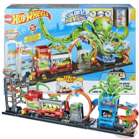 Pista Hotwheels Color Reveal Lava Rápido Ataque Extremo Octo - Mattel ...