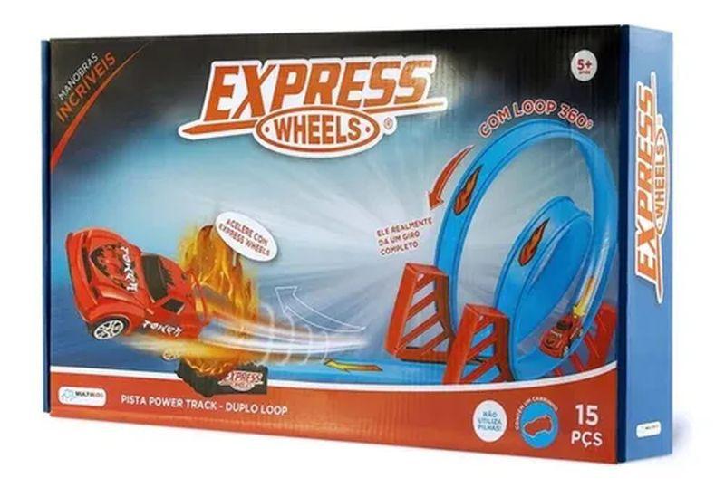 Pista Power Track Duplo Loop Express Wheels Multikids - Pistas - Magazine Luiza
