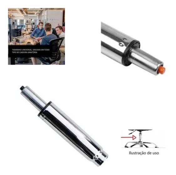 Pistão Cromado Á Gás Coluna P/ Cadeira 180 Kg - Classe 3 - Pencon ...