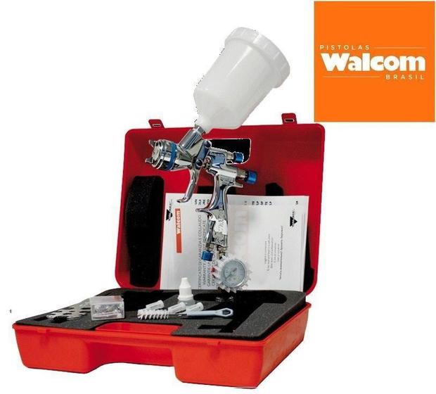 Pistola de Pintura Walcom Genesi Geo System Top Line - Bico 1.3mm c ...