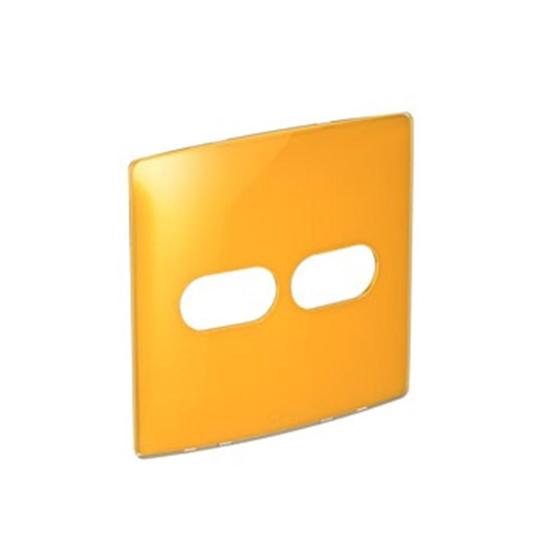 Placa 1+1 Posto Horizontal 4x4 Nereya Tangerine Gloss Ref. 663418 ...