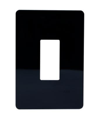 Placa 4x2 1 Modulo Vertical N1371.1V PT Preta, Linha Unno Life, ABB - Espelho / Placa de Tomada ...