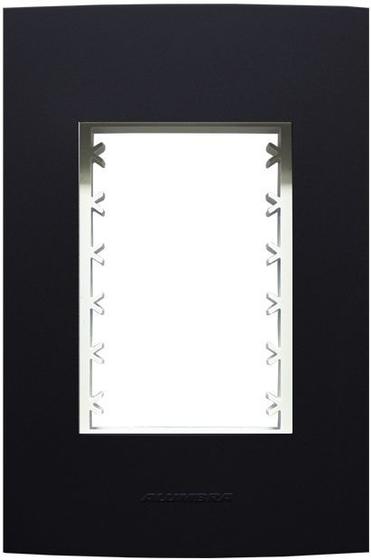 Placa 4x2 3 Módulos Inova Pro Class Alumbra Preto Fosco - Módulo de ...