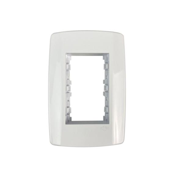 Placa 4x2 3 Posições Com Suporte - Linha Slim - Ilumi 82100 - Espelho ...