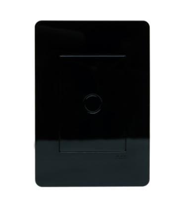 Placa 4x2 Cega N1370.1 PT Preta, Linha Unno Life, ABB - Espelho / Placa de Tomada e Interruptor ...