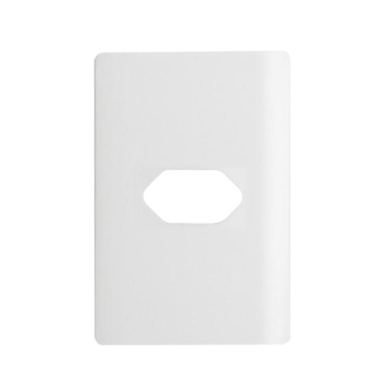 Placa 4x2 Para 1 Tomada Horizontal Branco - Novara - Espelho / Placa de ...
