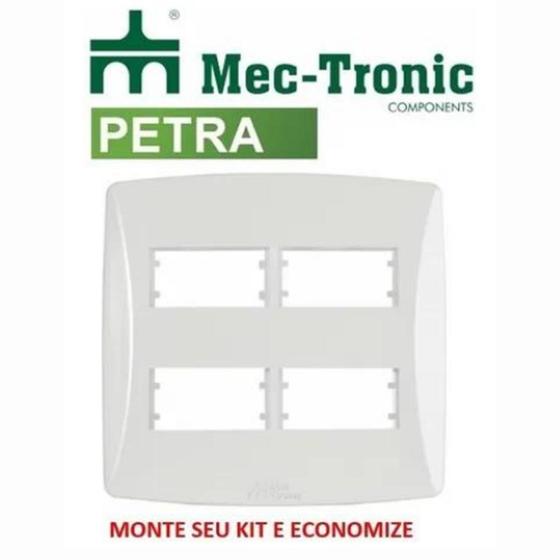 Placa 4x4 p/4 saídas kit 10 - Mec-Tronic - Espelho / Placa de Tomada e ...