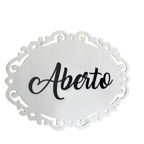 Placa Aberto e Fechado Em Acrílico Alto Padrão Variações - Progetus ...