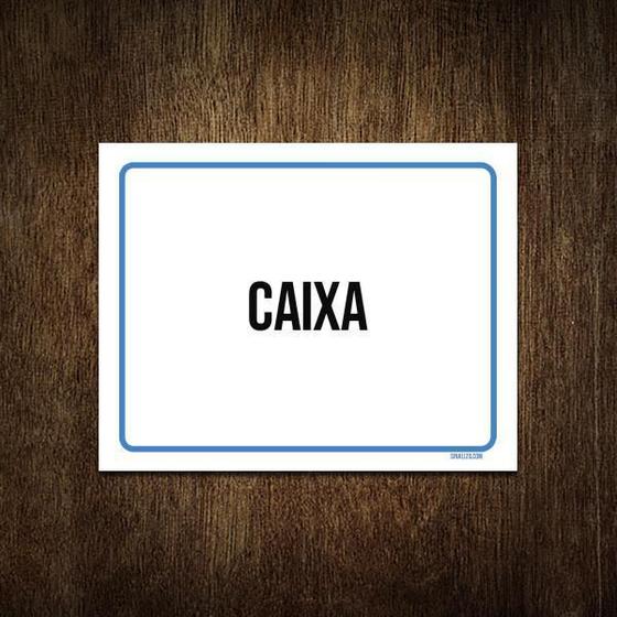 Placa Ambiente Sinalização Setor Caixa 18X23 - Sinalizo - Placa de ...