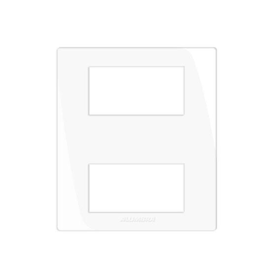 Placa com suporte para móveis Pró 2 módulos branca 85076 Alumbra ...